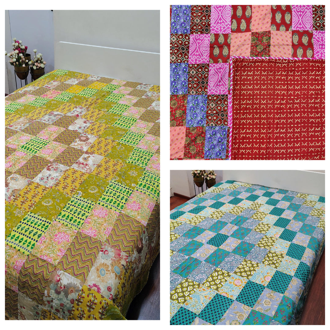 (DOUBLE) PATCHWORK PERFECTION DOHAR – The Home Linen Studio