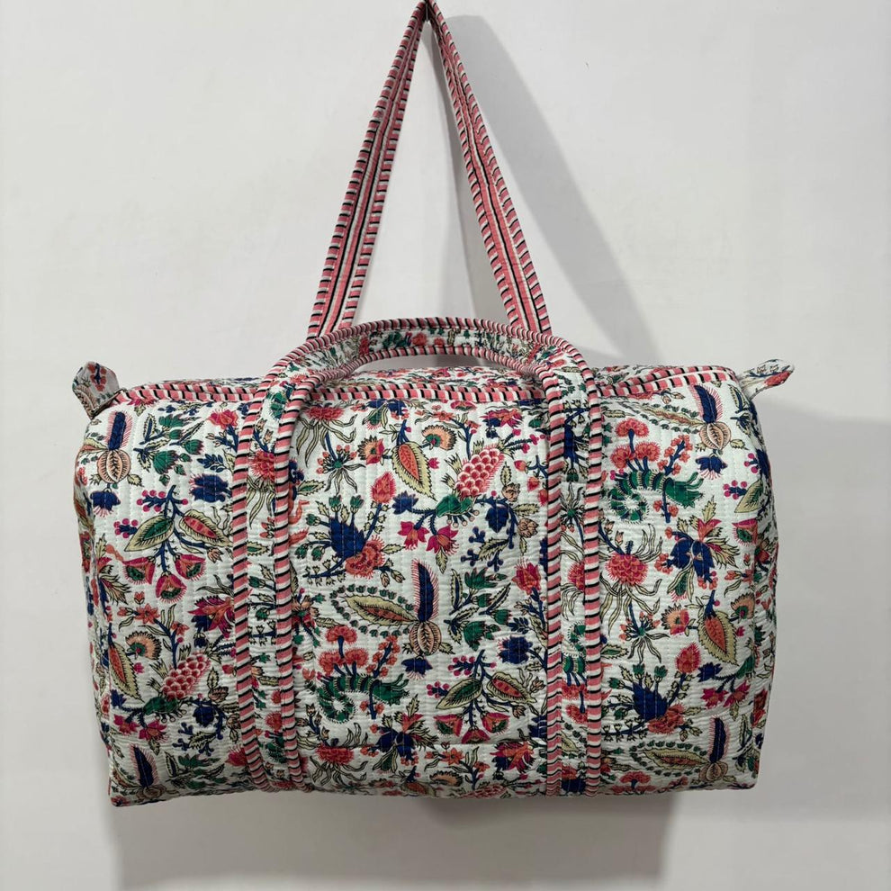 White & Red Weekender Bag – The Home Linen Studio